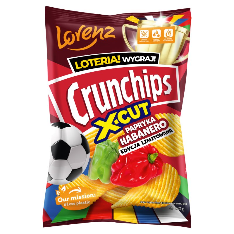 Crunchips X-Cut Chipsy ziemniaczane o smaku papryka habanero 130 g ...