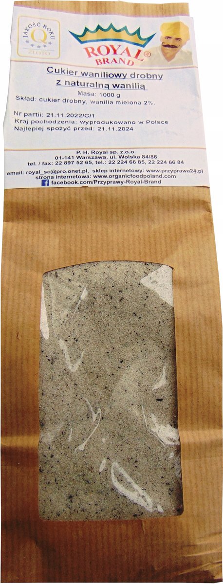 Cukier WANILIOWY drobny 1kg z NATURALNĄ WANILIĄ - Inna marka | Sklep ...