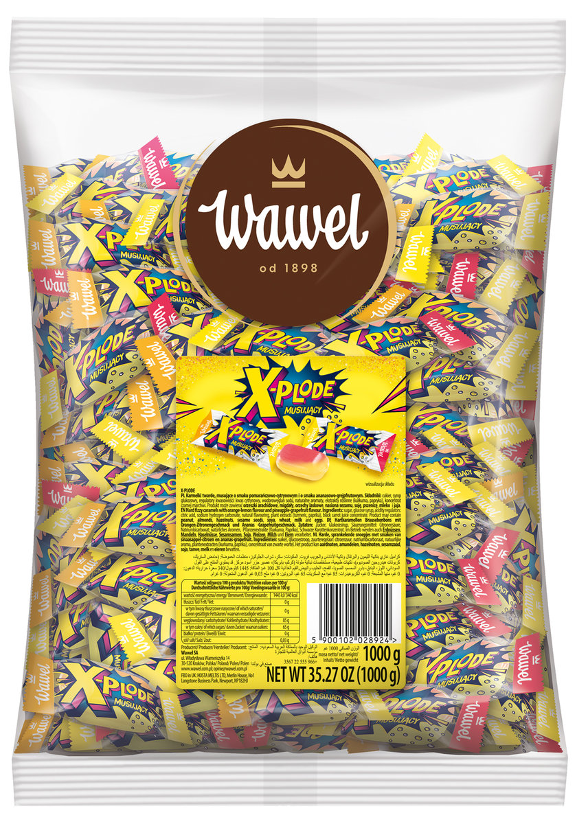 Cukierki Karmelki owocowe musujące X-PLODE Wawel 1kg - Wawel | Sklep ...