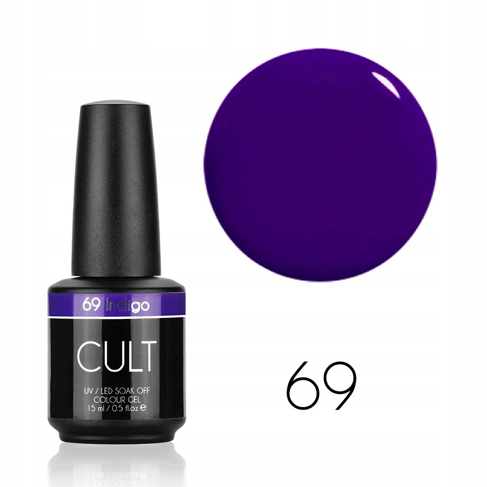 CULT Colour Gel / Lakier Hybrydowy 15 ml UV/LED Indigo 69 | Sklep EMPIK.COM