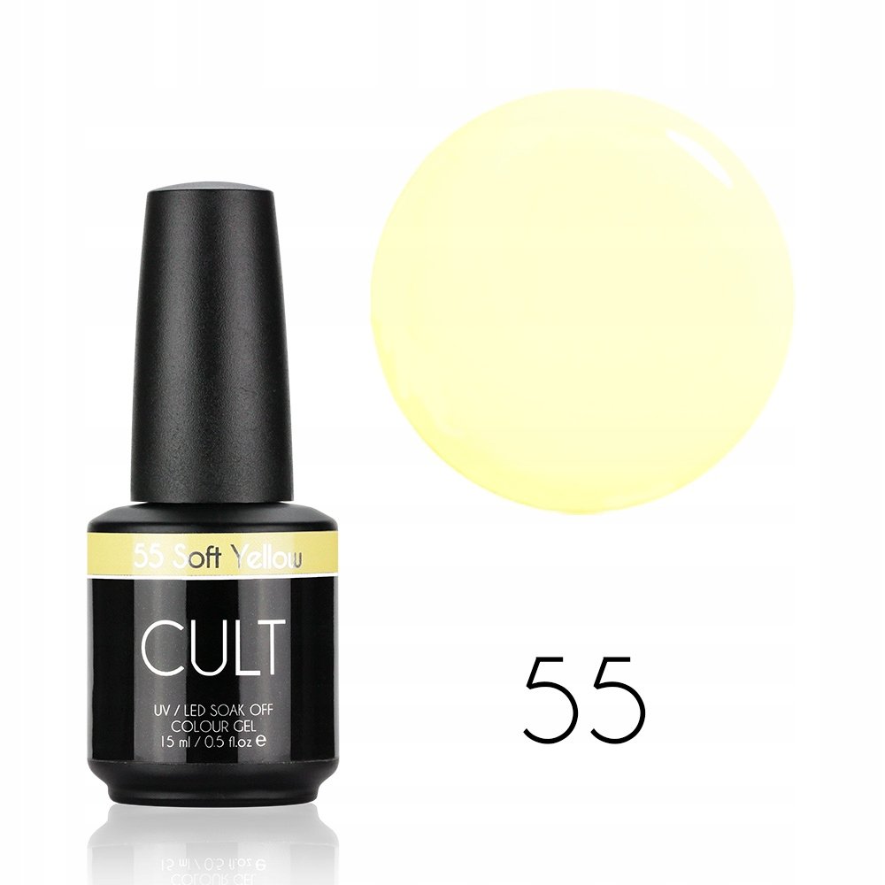 CULT Colour Gel / Lakier Hybrydowy 15 ml UV/LED Soft Yellow 55 | Sklep ...
