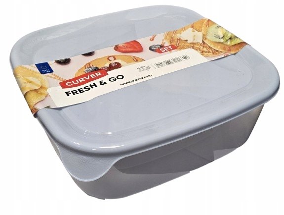 CURVER FRESH & GO Zestaw dwóch pojemników 0,8 l + 1,7 l NIEBIESKI ...