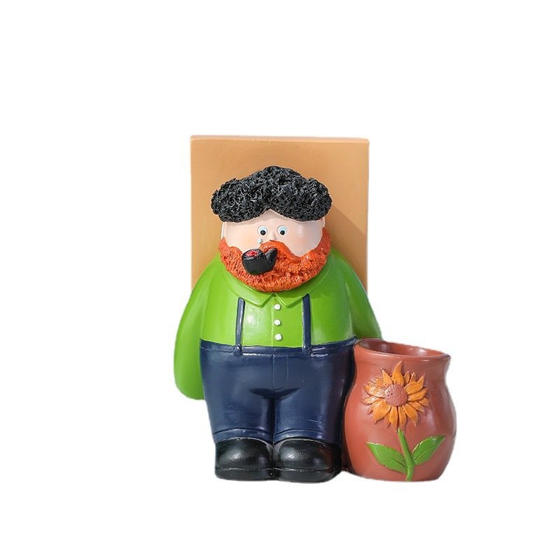 Cute Cartoon Artist Smartphone Stand for Desk, Cartoon Statue Home ...