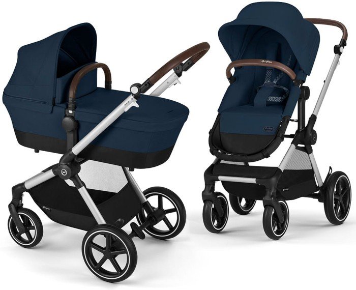 Cybex Eos Lux Wózek Wielofunkcyjny 2W1 Ocean Blue (Stelaż Silver ...