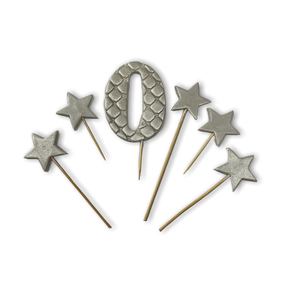 Cyfra 0 Na Tort Urodzinowy Toppery Srebrne Gwiazdy - Slado | Sklep ...