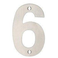 Cyfra "6" matowa ze stali nierdzewnej, angielskiej firmy - ZOO Hardware ...