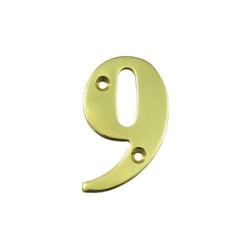 Cyfra "9" mosiężna lakierowana, hiszpańskiej firmy AMIG. - AMIG | Sklep ...