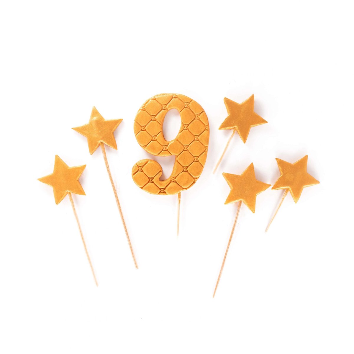 Cyfra 9 Toppery Złote Gwiazdy Na Tort Urodzinowy - Slado | Sklep EMPIK.COM