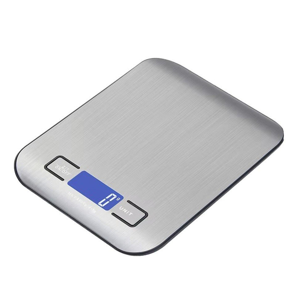 Cyfrowa waga kuchenna, wyświetlacz LCD ze stali nierdzewnej, 10 kg, 1 g ...