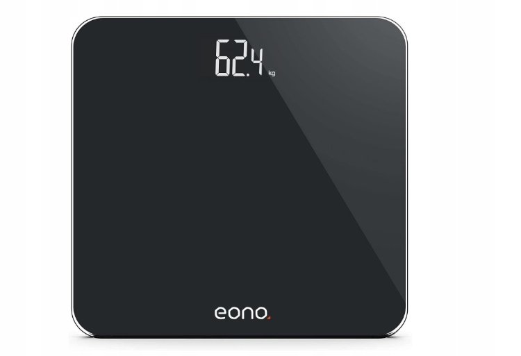 Cyfrowa waga łazienkowa EONO czarna ultracieńka i precyzyjna - Eono | AGD Sklep EMPIK.COM