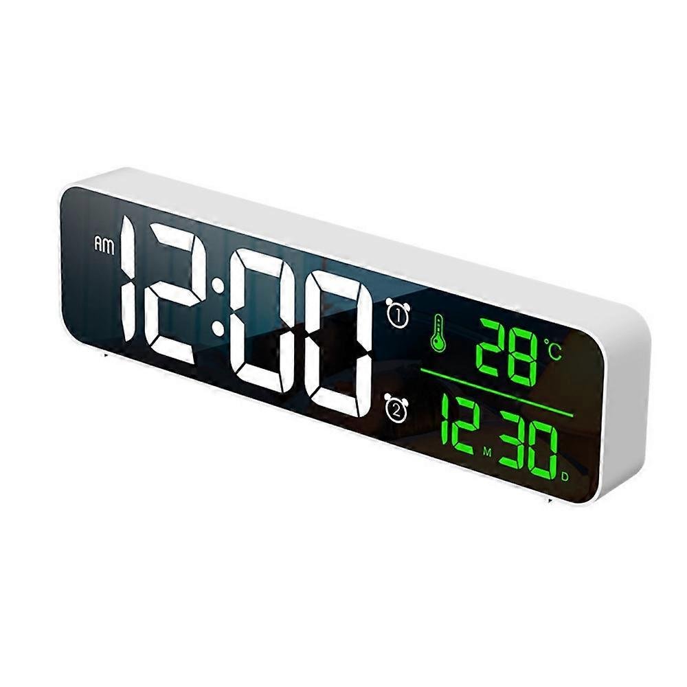 Cyfrowe budziki do sypialni, inteligentny zegar ścienny LED z muzyką ...