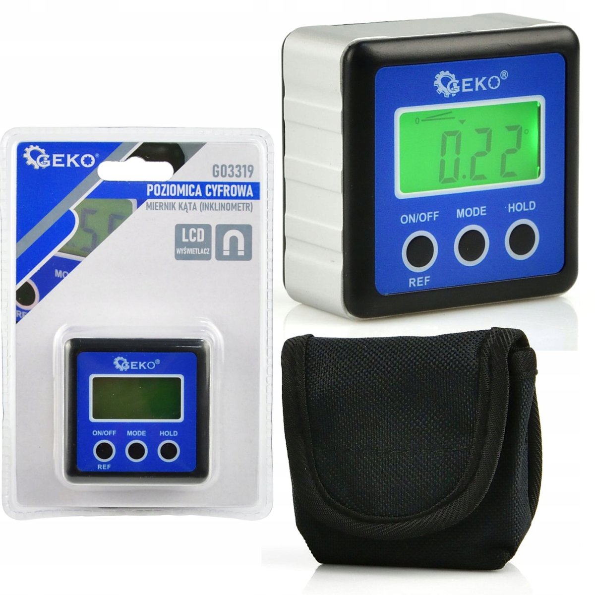 Cyfrowy Miernik Kąta Kątomierz Lcd Poziomica Z Magnesem Inklinometr ...