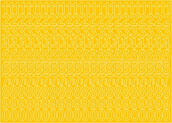 Cyfry Samoprzylepne Żółte 6Cm Arkusz 276 Znaków - | Sklep EMPIK.COM