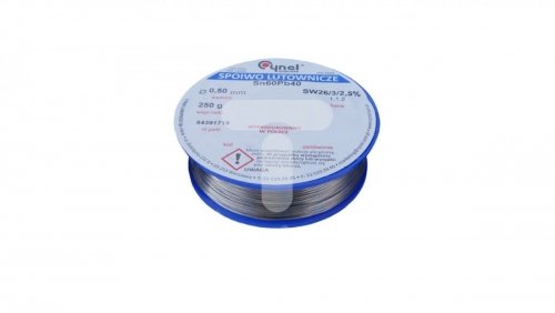 Cyna 0,50mm 250g Sn60Pb40 SW26/3/2.5 spoiwo lutownicze cyna lutownicza ...