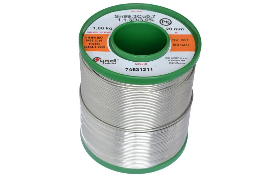Cyna z topnikiem 1,5mm 1000g 1kg Pb Free - Hotair | Sklep EMPIK.COM
