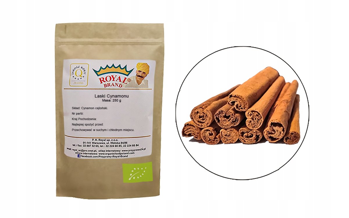 Cynamon CEJLOŃSKI Laski Cynamonu BIO 250g EKOLOGICZNY ŚWIEŻY - Inna ...