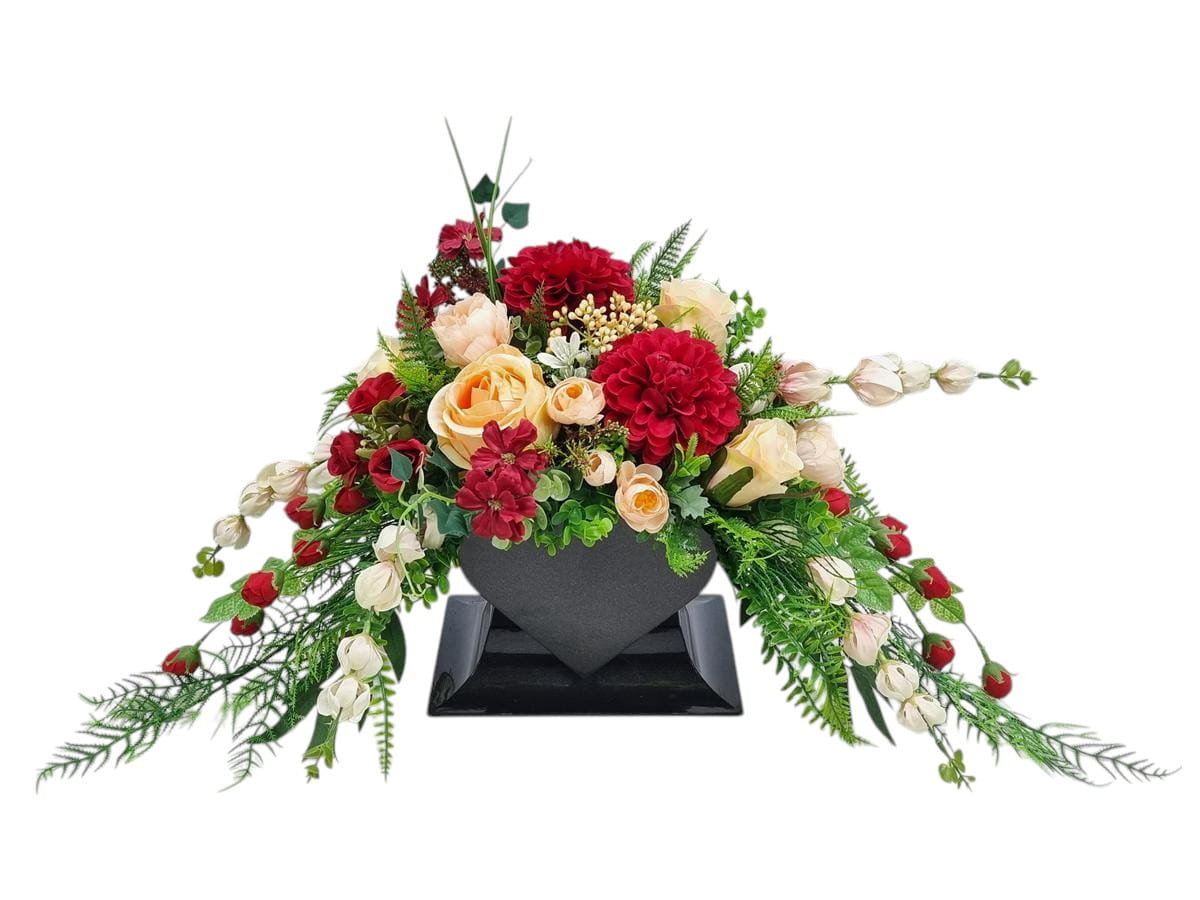 CYNIE RÓŻE SERCE (663.5) stroik kompozycja na cmentarz - Marko604 ...