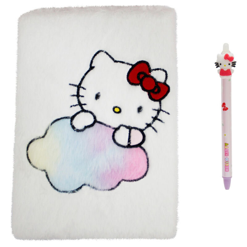 CYP BRANDS - Zestaw Notes i Długopis z Pluszową Maskotką Hello Kitty ...