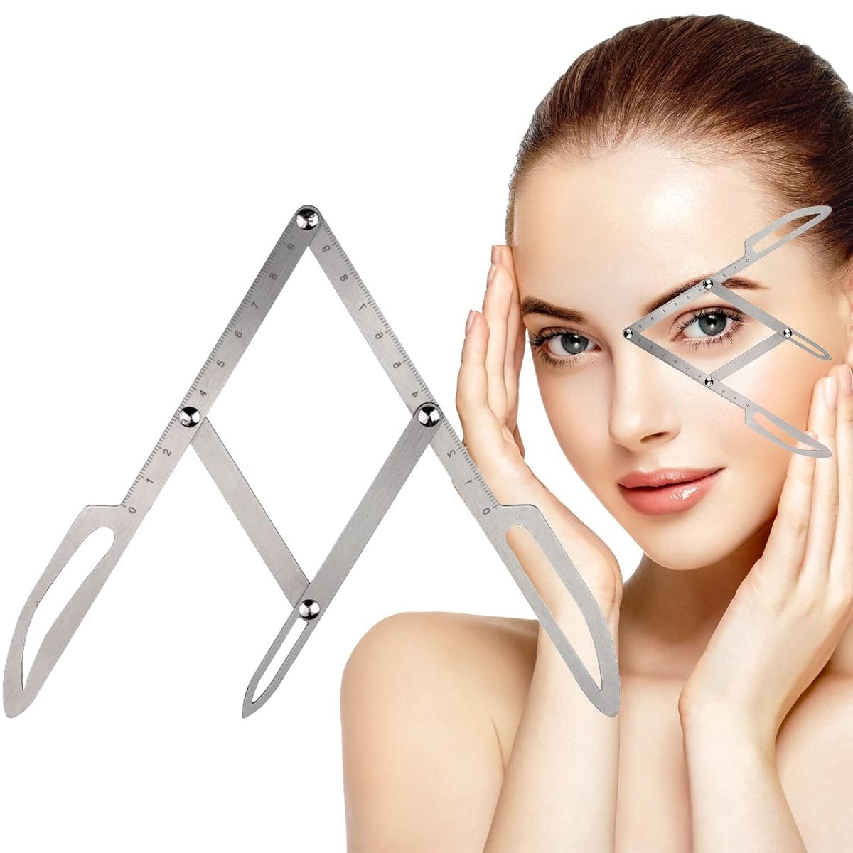 Cyrkiel Do Brwi Geometria Symetria Srebrny Metalowy Miarka Linijka ...