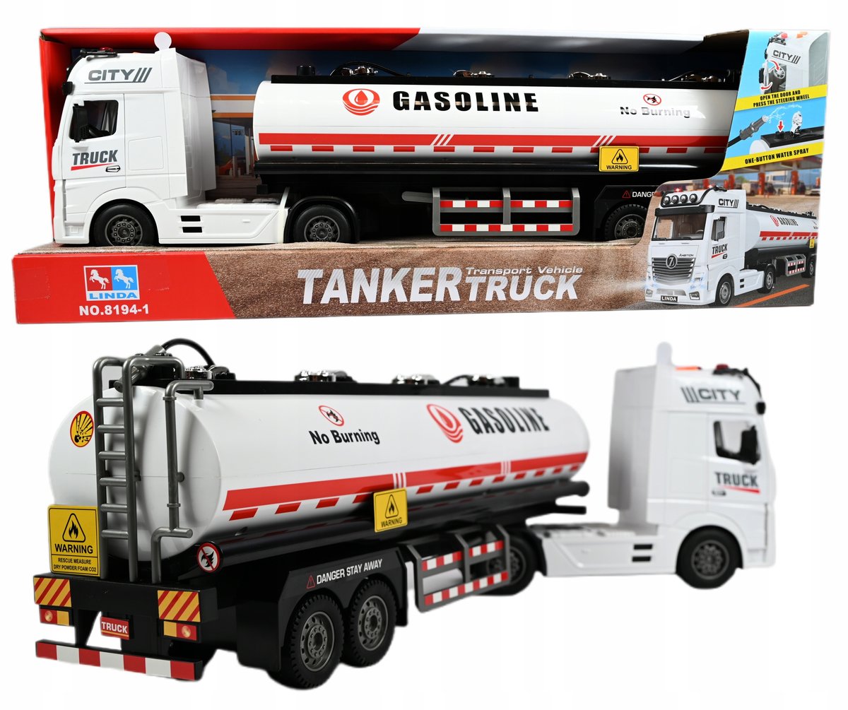 Cysterna Duża Ciężarówka Samochód Do Przewozu Paliwa Auto Światło Dźwięk - Midex | Sklep EMPIK.COM