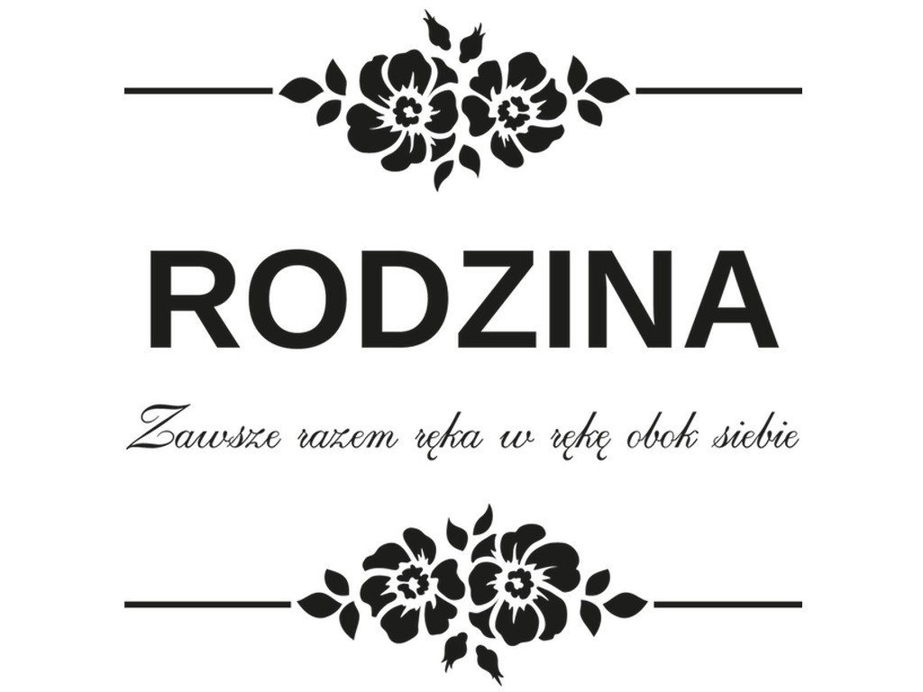 Cytaty, Rodzina, Naklejka ścienna, 100x100 cm - Oobrazy | Sklep EMPIK.COM