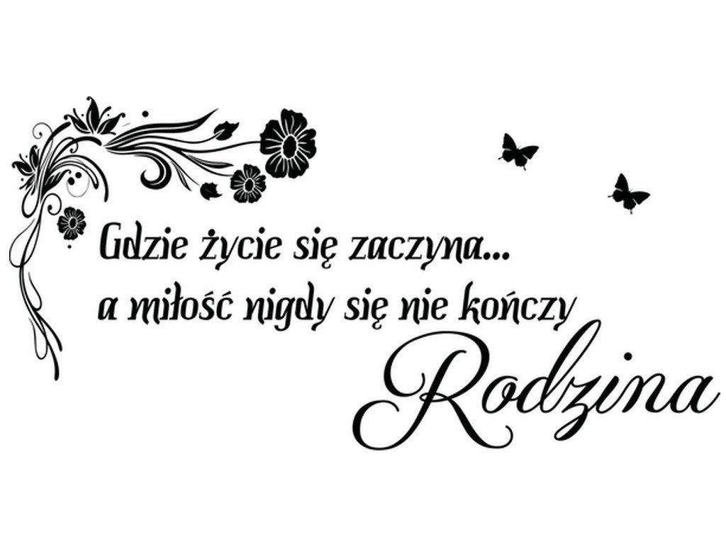 Cytaty, Rodzina, Naklejka ścienna wielokrotnego użytku, 200x100 cm ...