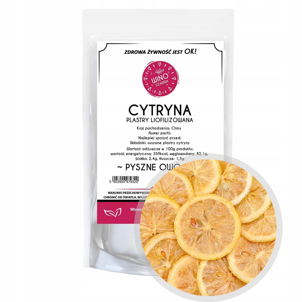 Cytryna Plastry Liofilizowana Suszone - Susz Świąteczny - 50G ...
