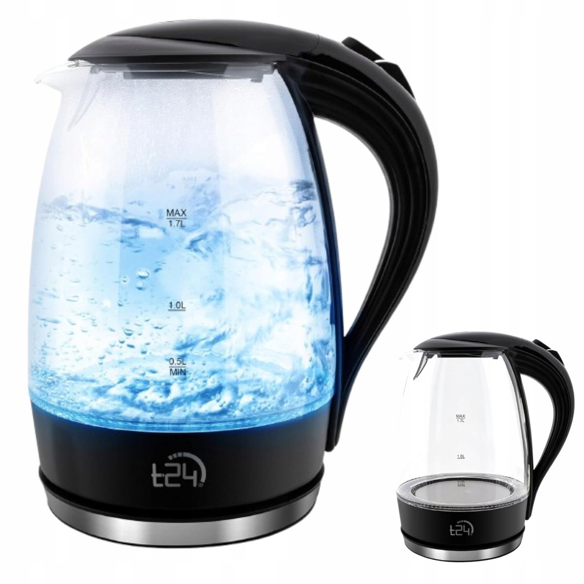 Czajnik Elektryczny 1,7L 2200W LED Szklany Automatyczne Wylaczanie Bez BPA - Inna marka | AGD ...