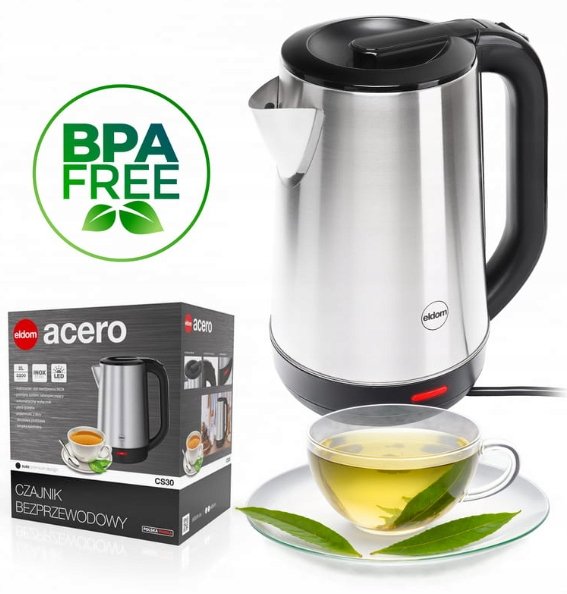 Czajnik elektryczny bezprzewodowy Eldom CS30 2200W 2l stal nierdzewna INOX - Inna marka | AGD ...
