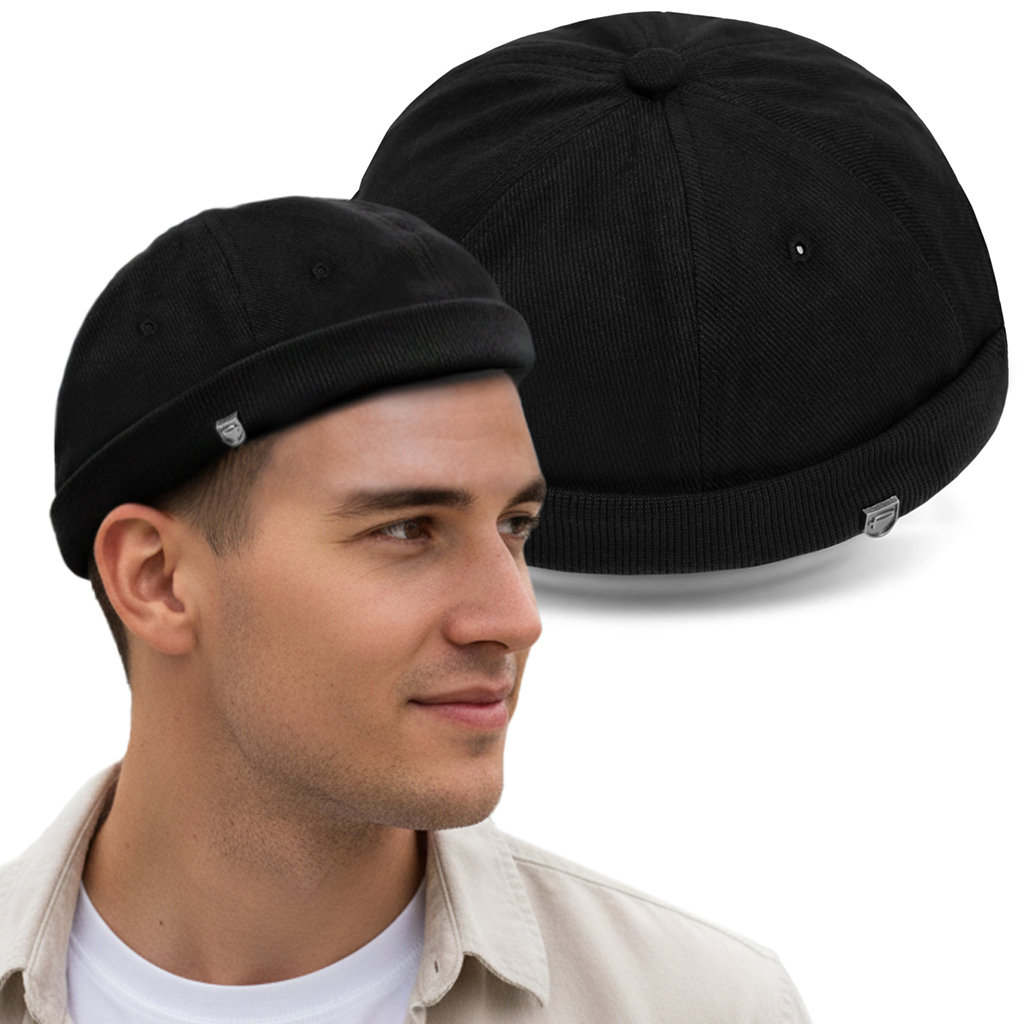 Czapka DOKERKA krótka leonka bez daszka CZARNA Pako Jeans - Pako Jeans ...