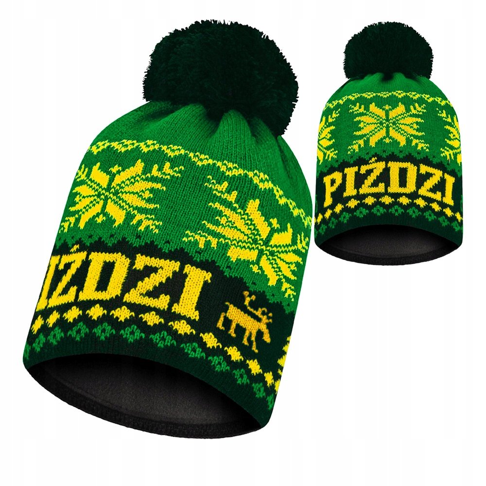 Czapka zimowa PIŹDZI z pomponem meska damska ciepła polar termoaktywny P37 - ARTEX FASHION ...