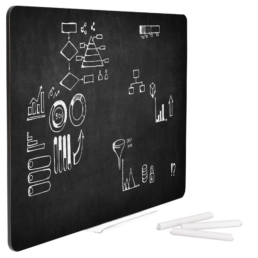 Czarna bezramowa tablica suchościeralna magnetyczna czarne obrzeże ...