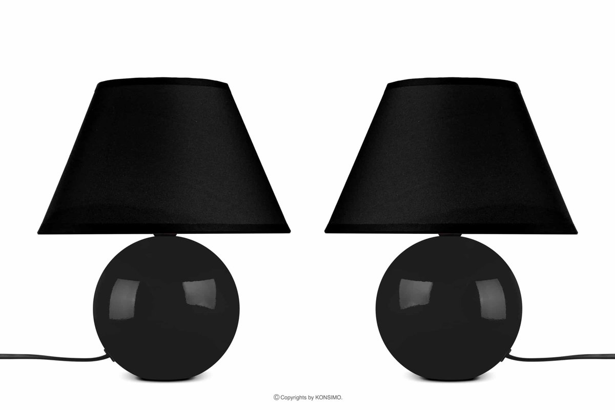 Czarna klasyczna lampa stołowa 2szt. HULAR Konsimo - Konsimo | Sklep ...