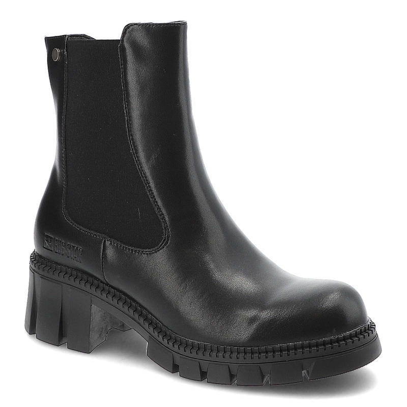 Czarne Botki Big Star Eleganckie Skórzane Buty - Big Star | Moda Sklep ...