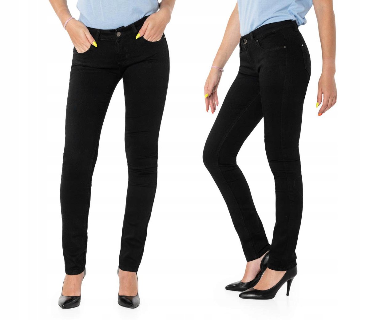 Czarne Spodnie Jeansy Rurki Damskie Strecz 3100 27 - Inna marka | Moda ...