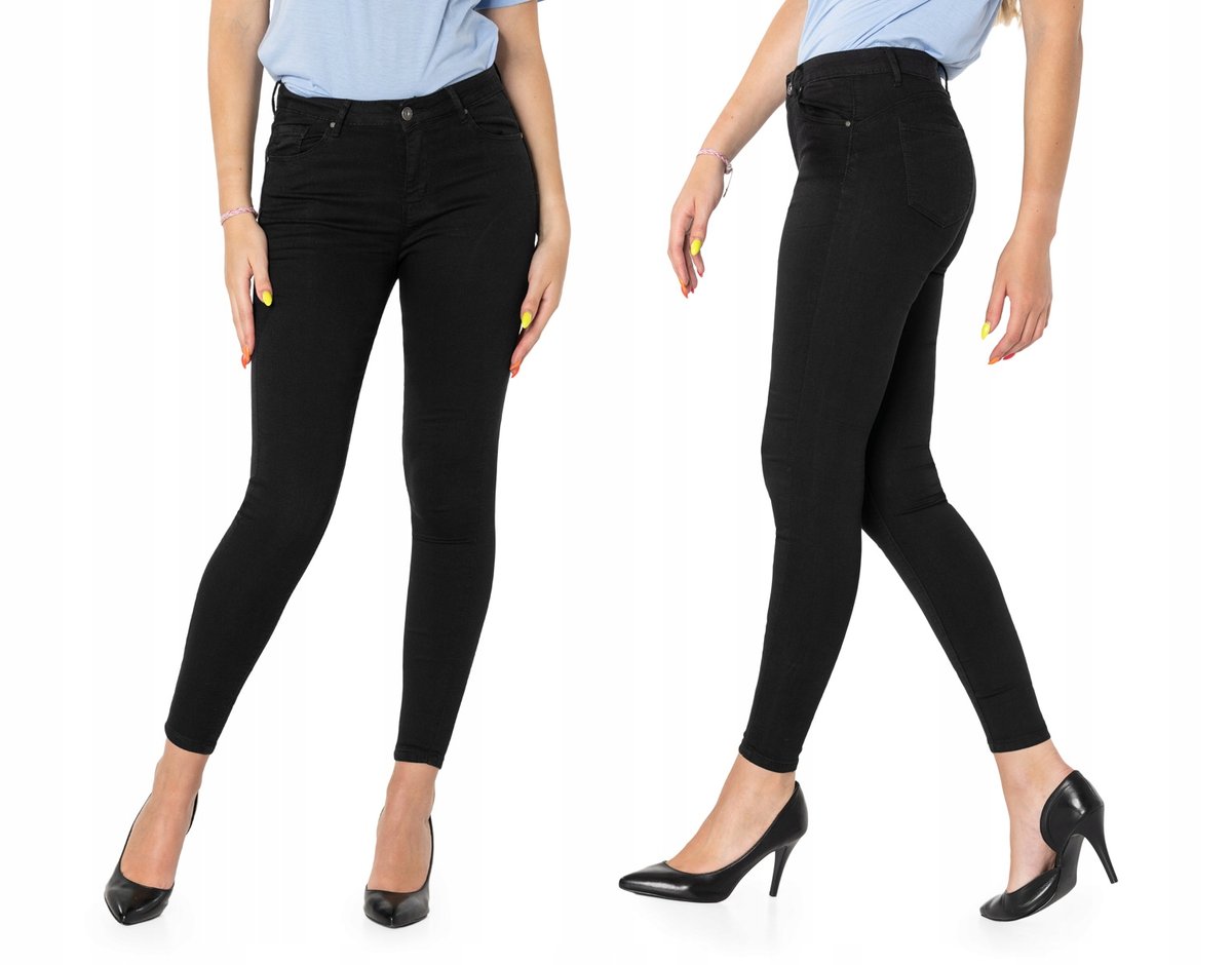 Czarne Spodnie Rurki Push-Up Damskie 3822-13 r 29 - Inna marka | Moda Sklep EMPIK.COM