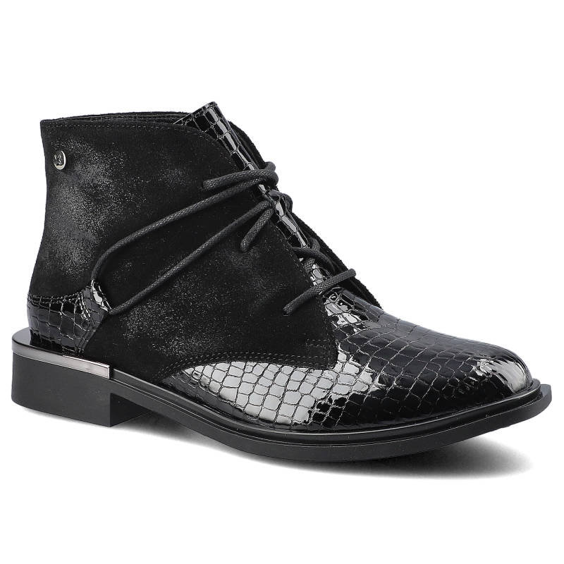 Czarne Trzewiki Maciejka Damskie Wygodne Botki - MACIEJKA | Moda Sklep EMPIK.COM