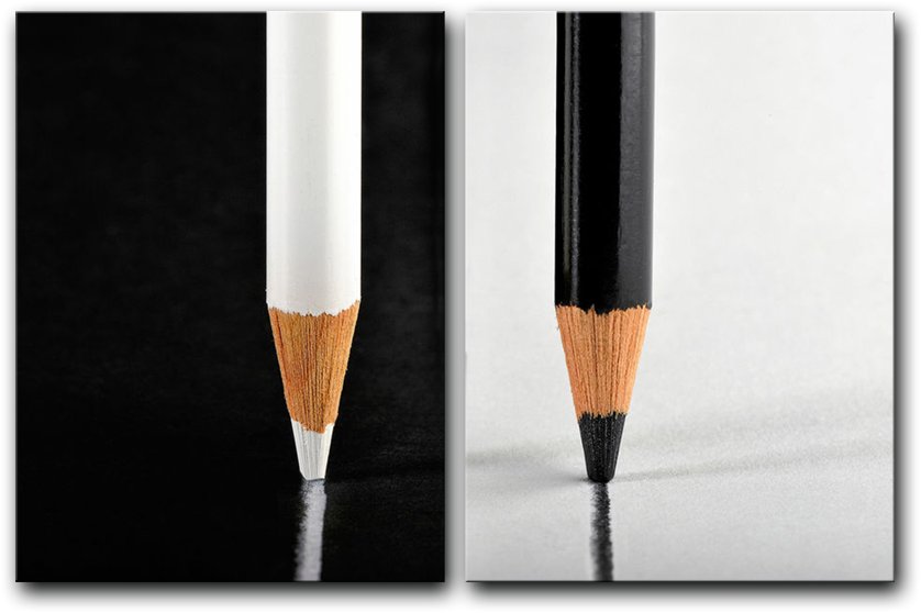 Czarno-biały obraz kredki - PR02337 - PRINTORAMA | Sklep EMPIK.COM