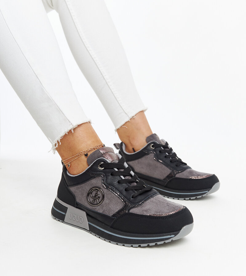 Czarno-szare sneakersy na platformie Sinika-36 - Inna marka | Sport ...