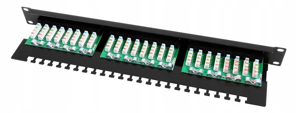 Czarny Patch Panel 24-Port Utp5E 1U 19" Półka Organizer Czarny - Inna ...