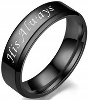 Czarny Pierścionek His Always Pierścień Ring - Inna marka | Moda Sklep ...