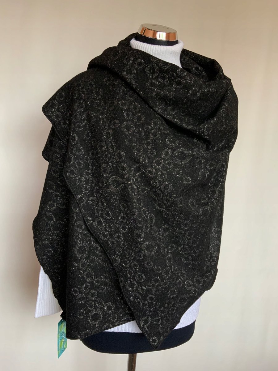 Czarny Szal Do Sukienki Pogrzeb Żałoba Ponczo Plus Size Xxxxxl - EMC ...