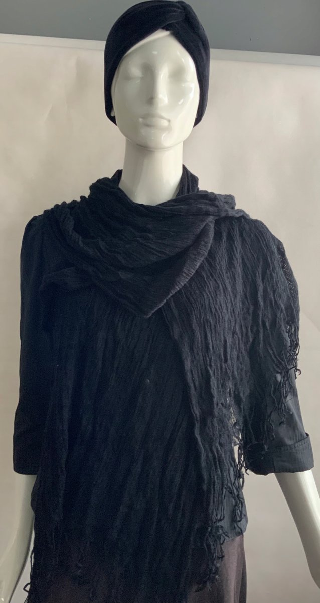 Czarny Szal Pogrzeb Zaloba - EMC | Moda Sklep EMPIK.COM