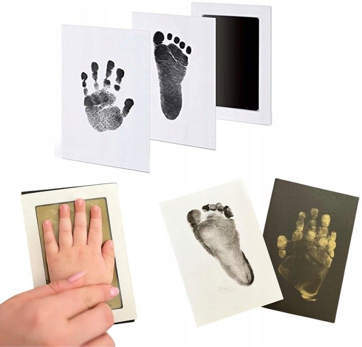 CZAS BOBASA NIEBRUDZĄCY ODCISK RĄCZKI STÓPKI DZIECKA PAMIĄTKA NARODZINY ...