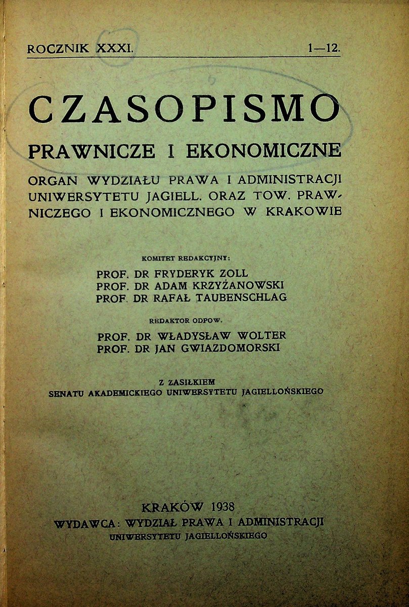 Czasopismo prawnicze i ekonomiczne III roczniki ok 1945 r - W opisie | Książka w Empik