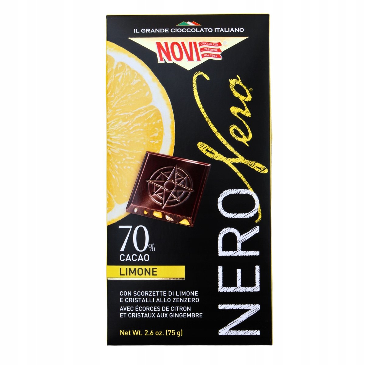 Czekolada gorzka Nero Limone 70% kakao Zenze 75g - Novi - Novi | Sklep ...