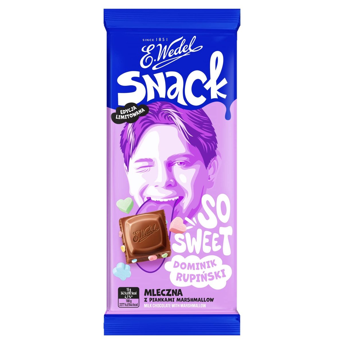 Czekolada Mleczna z piankami marshmallow 90 g E.Wedel SNACK SO SWEET E ...