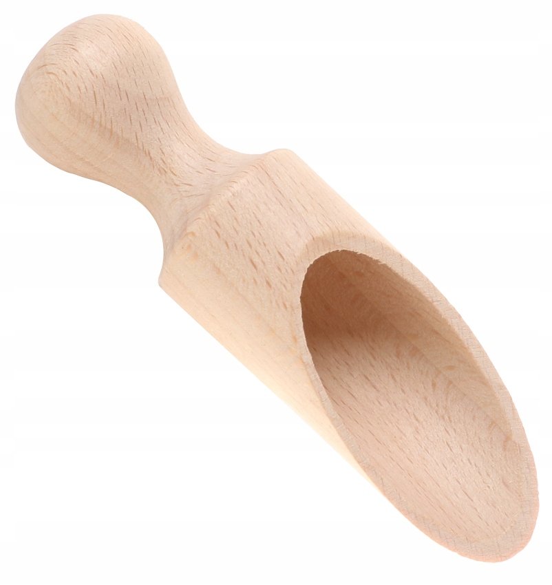 CZERPAK Drewniany ŁOPATKA Nabierak 9cm Do Przypraw mąki Cukru L31 ...