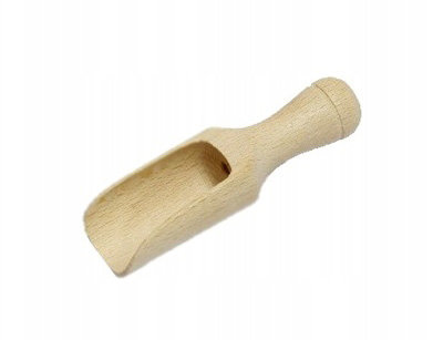 Czerpak łopatka do przypraw mała szufelka drewniana 7,5 cm - DROBO ...