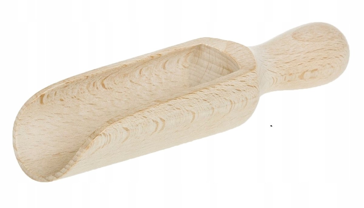 Czerpak NABIERAK DREWNIANY szufelka 17cm DUŻY mąki 50 sztuk - PEEWIT ...